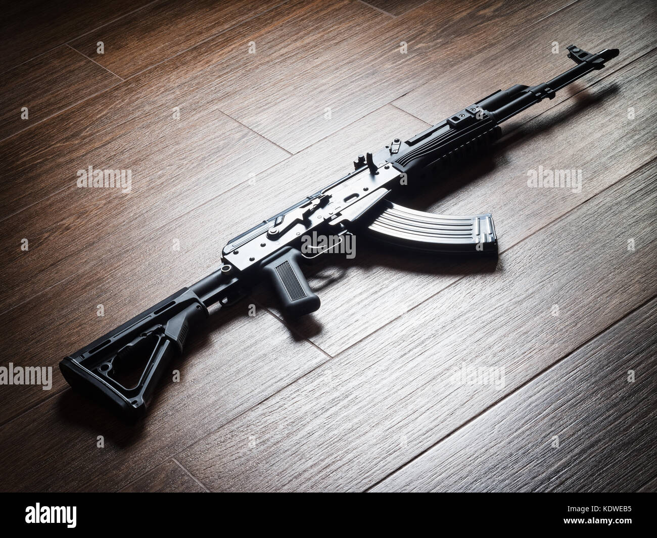 Custom built AKM rifle Stock Photo - Alamy