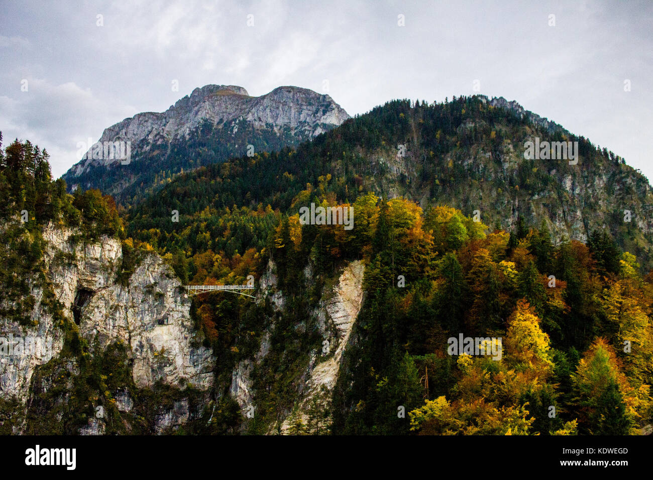 Queen Mary's Bridge Neuschwanstein Castle, in Bavaria, Germany Stock ...