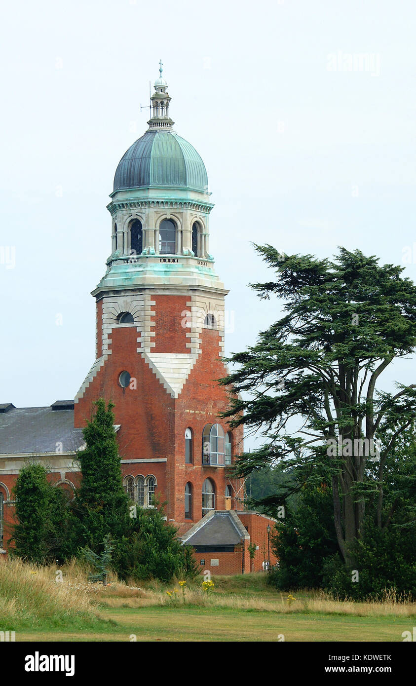 Netley Chapel at the Royal Victoria Country Park on Southampton Water ...