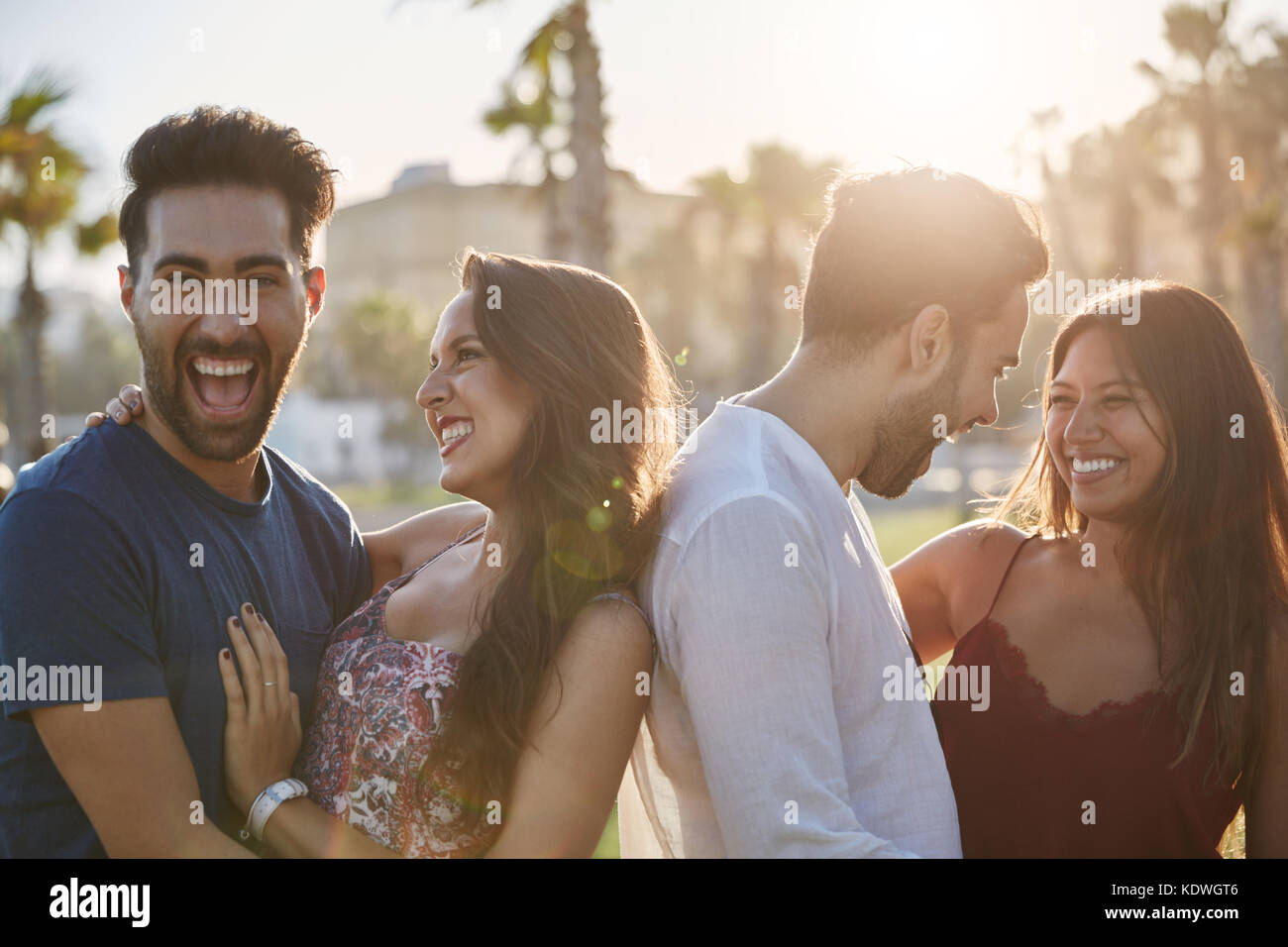 Happy Lovers Standing Together High Resolution Stock Photography and ...