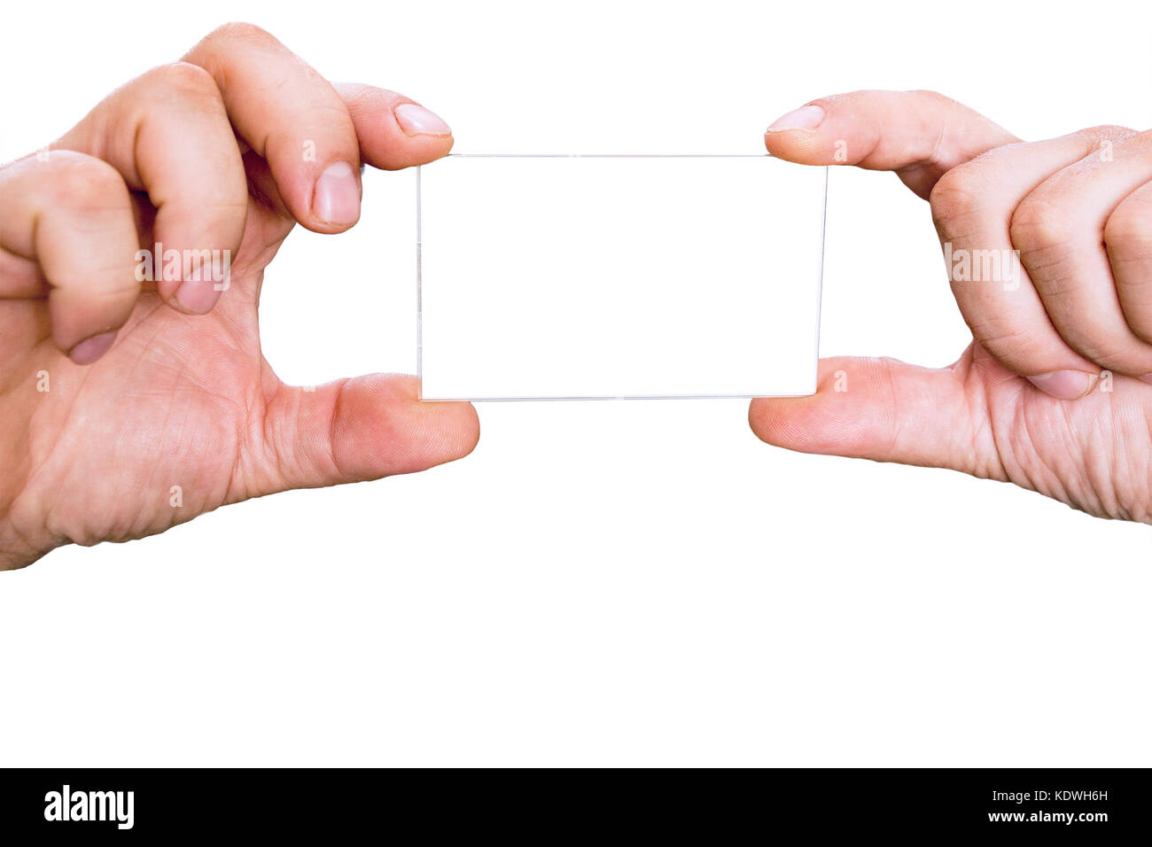 Male Hands holding card Stock Photo - Alamy