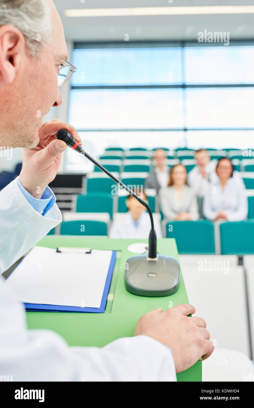 University medicine training lecturer presentation to many doctors in ...