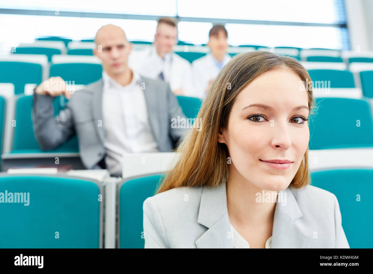Young woman as medicine student learn in apprenticeship in university ...
