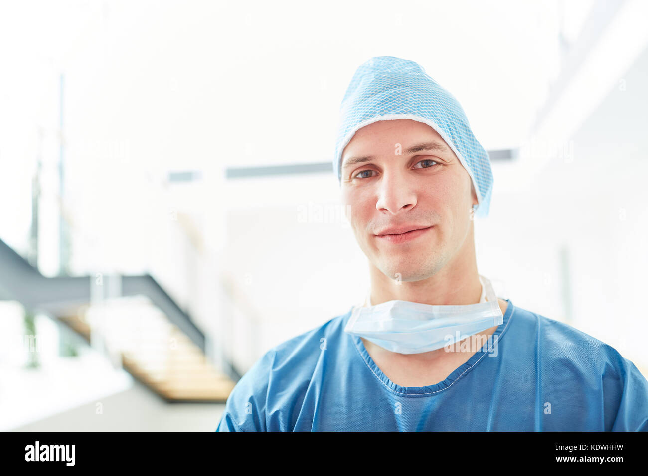 Young man as intensive Care surgeon with responsability Stock Photo - Alamy