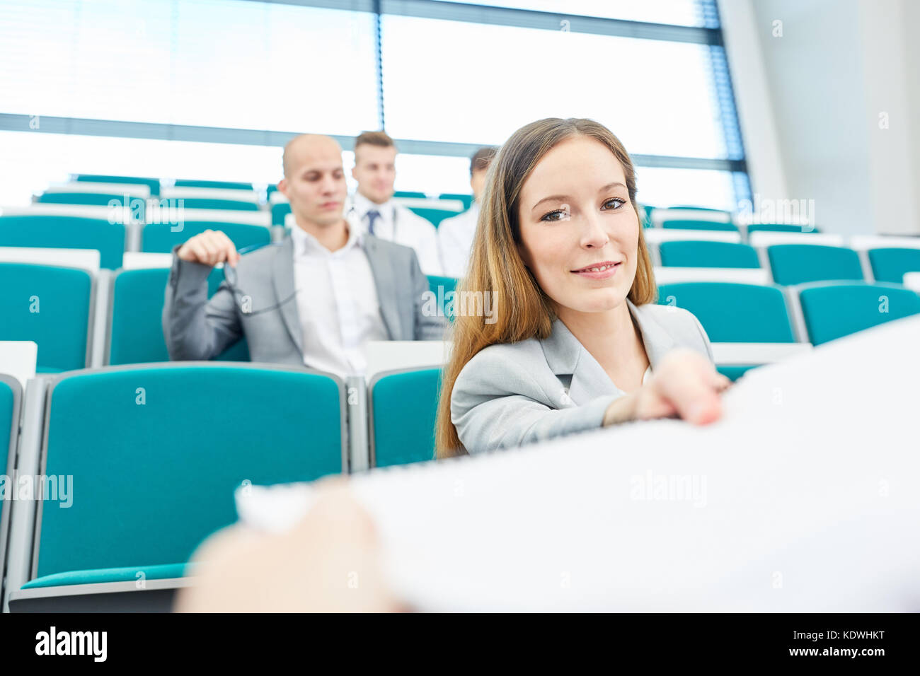 Medicine students learn and help each other in cooperation Stock Photo ...