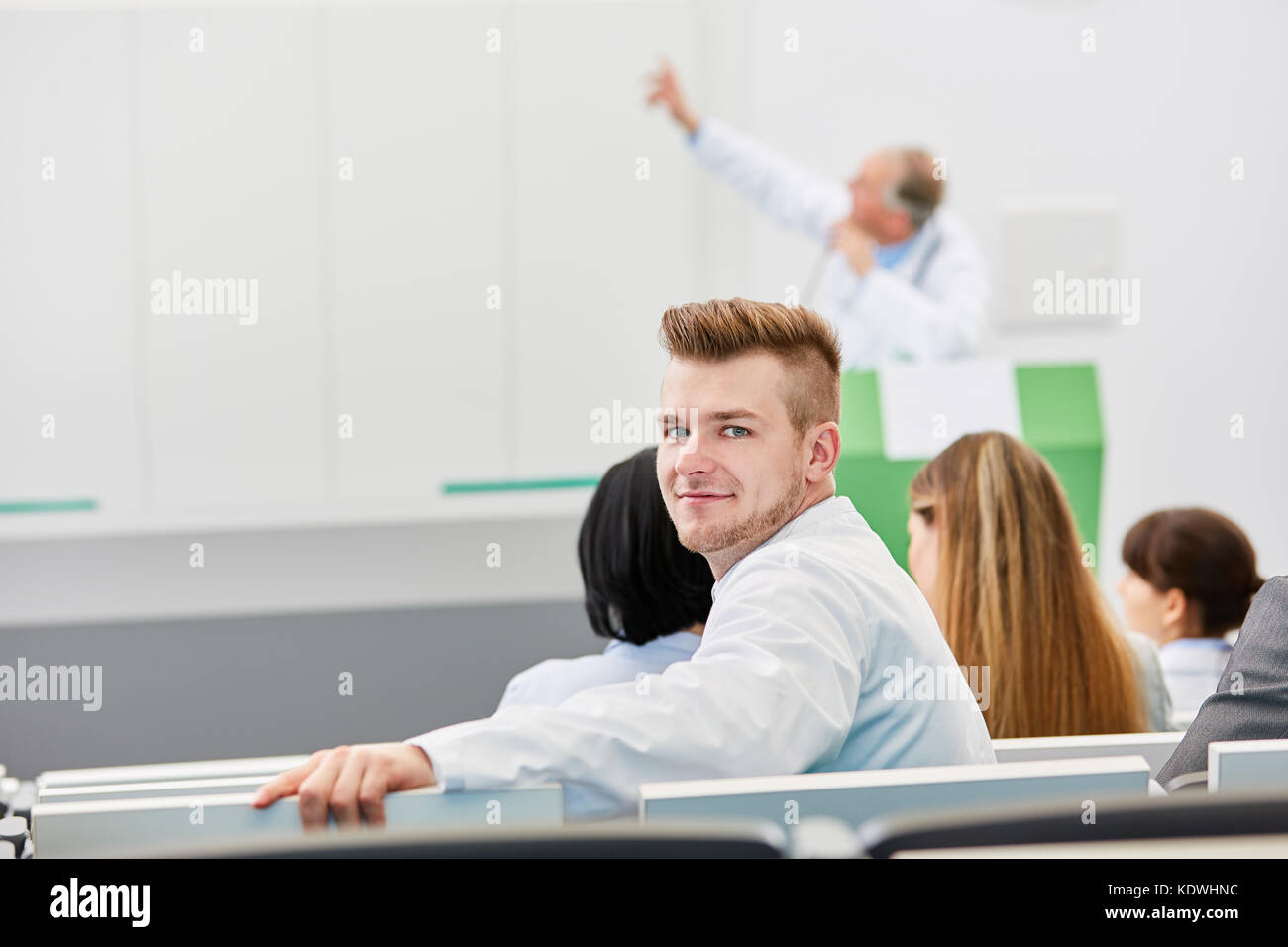 Young medical school student in university lecture Stock Photo - Alamy