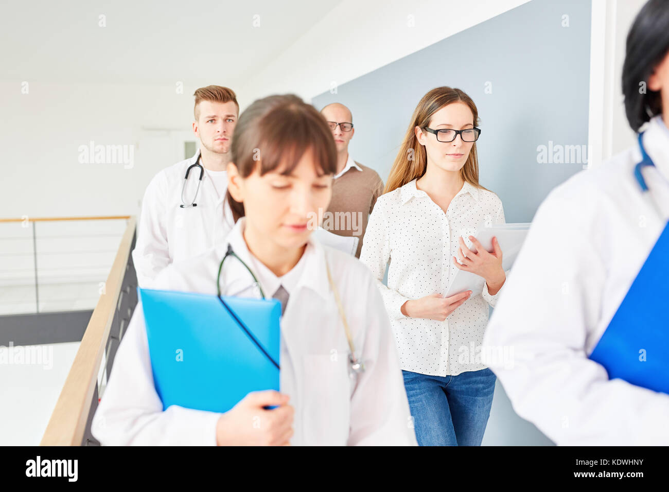 Team of doctors and nurse at hospital during apprenticeship Stock Photo ...