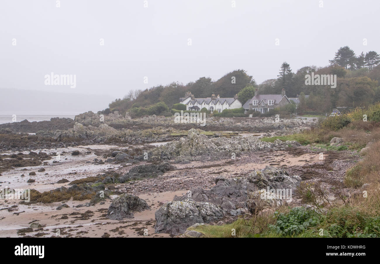 View taken across the beach at Rockcliffe, Dumfries and Galloway in ...