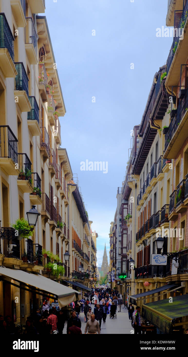 San Sebastian Street Spain Stock Photos & San Sebastian Street Spain ...