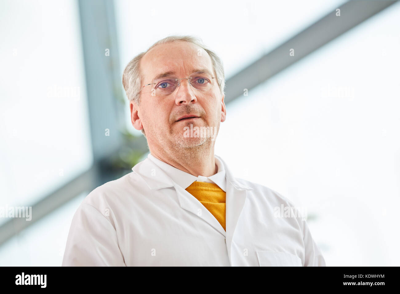 Senior man as medicine professor with competence and experience Stock ...