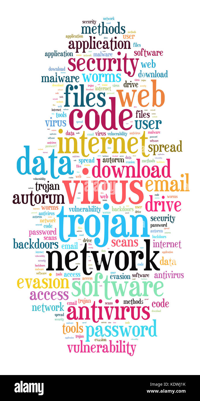 Virus word cloud concept over white background Stock Photo - Alamy