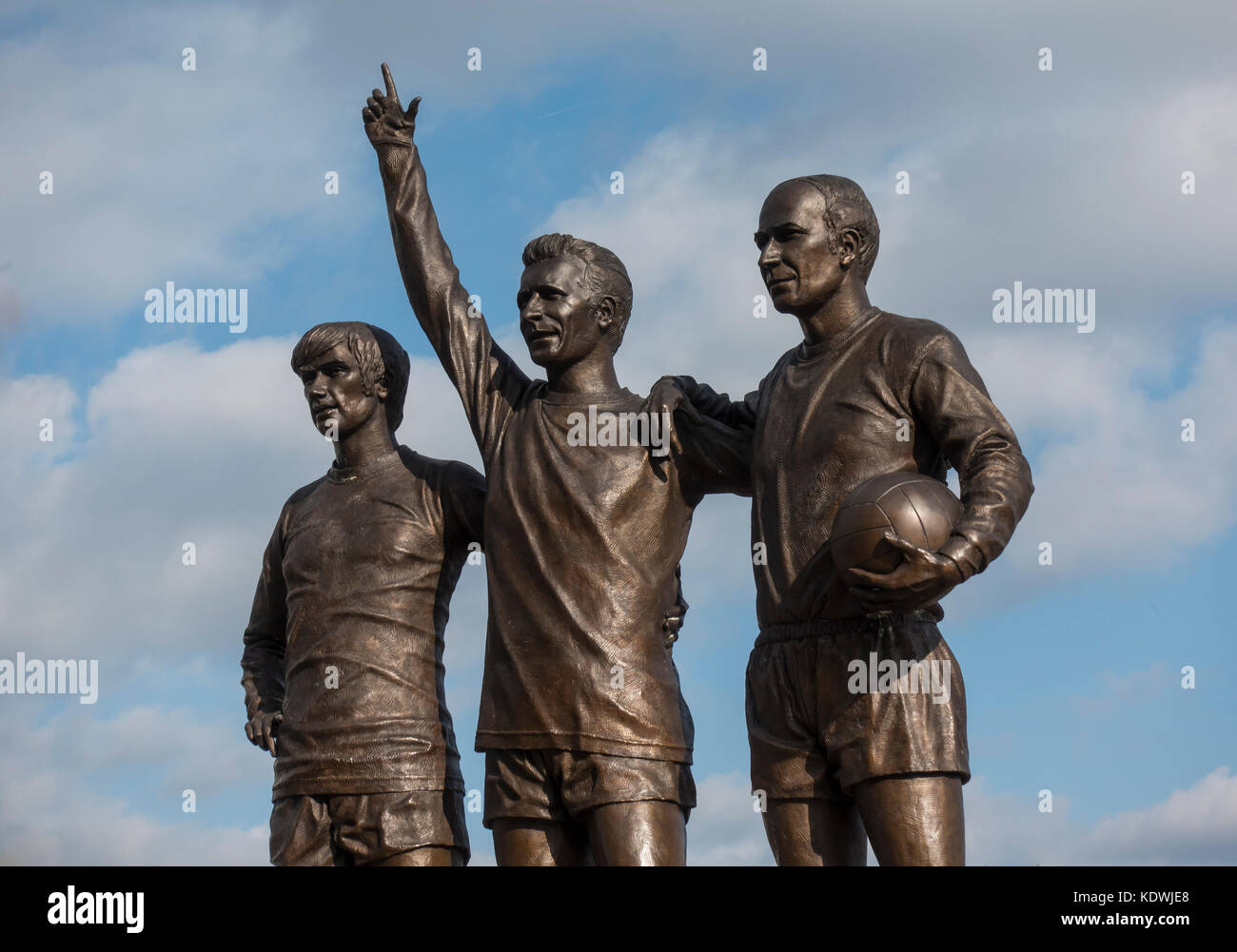 The United Trinity sculpture by Philip Jackson outside Old Trafford ...