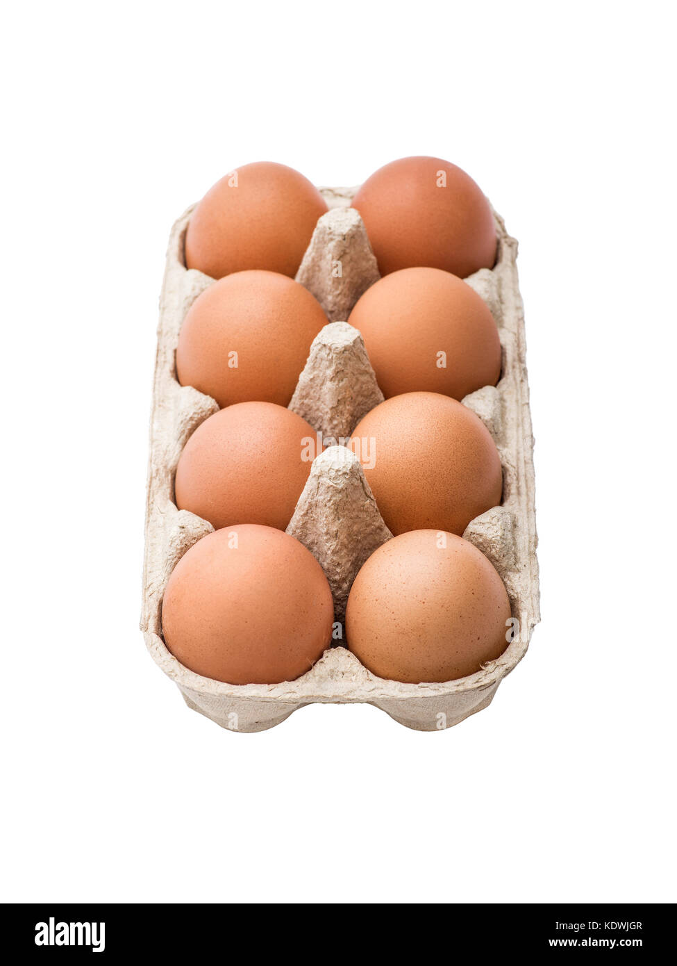 Organic Eight Egg Pack Isolated on White Stock Photo - Alamy