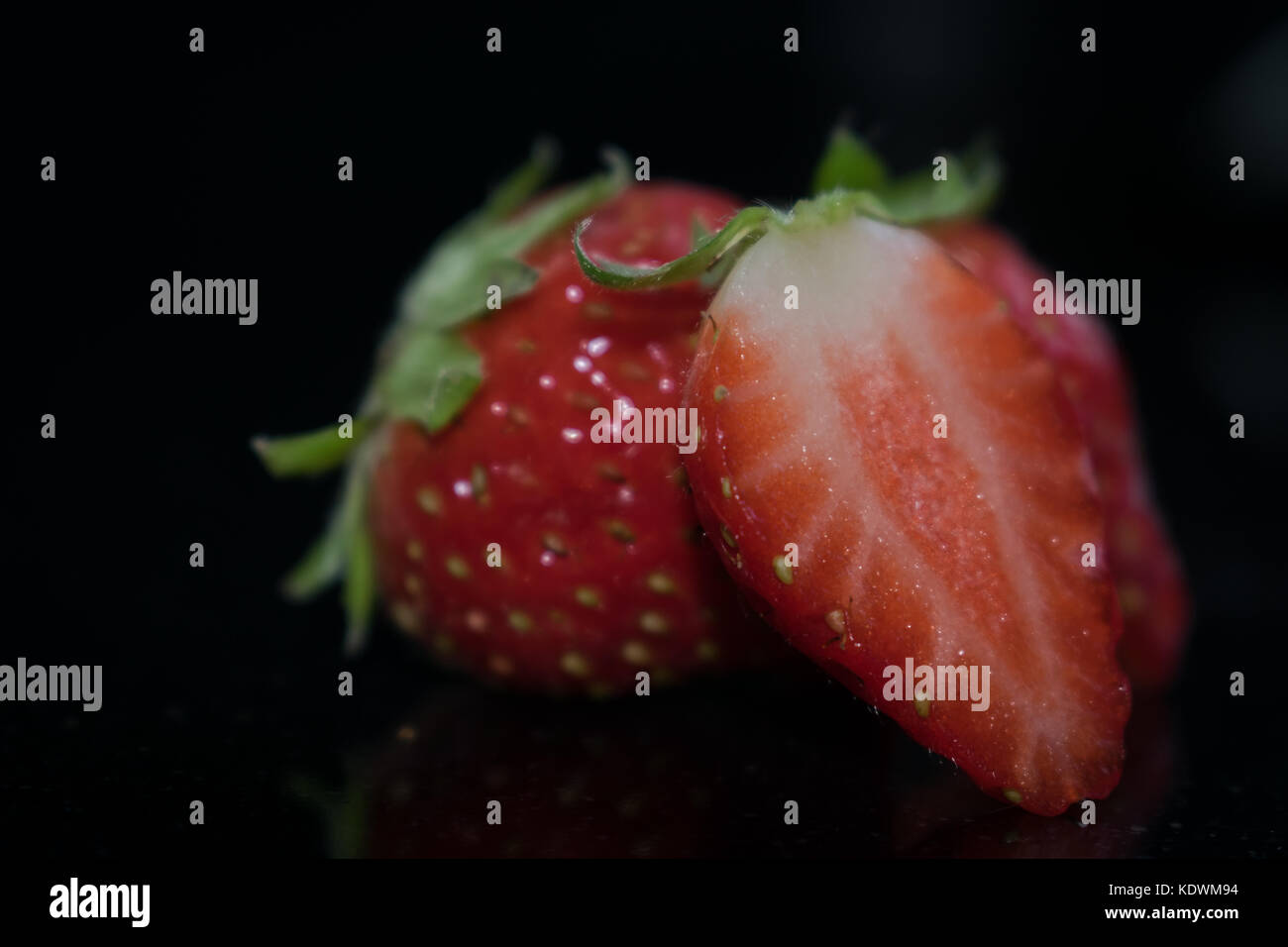Bright red strawberry fruit healthy food Stock Photo - Alamy
