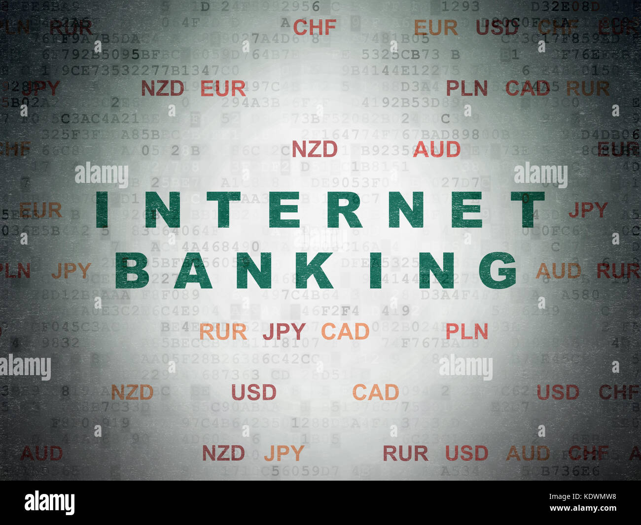 Money concept: Internet Banking on Digital Data Paper background Stock ...