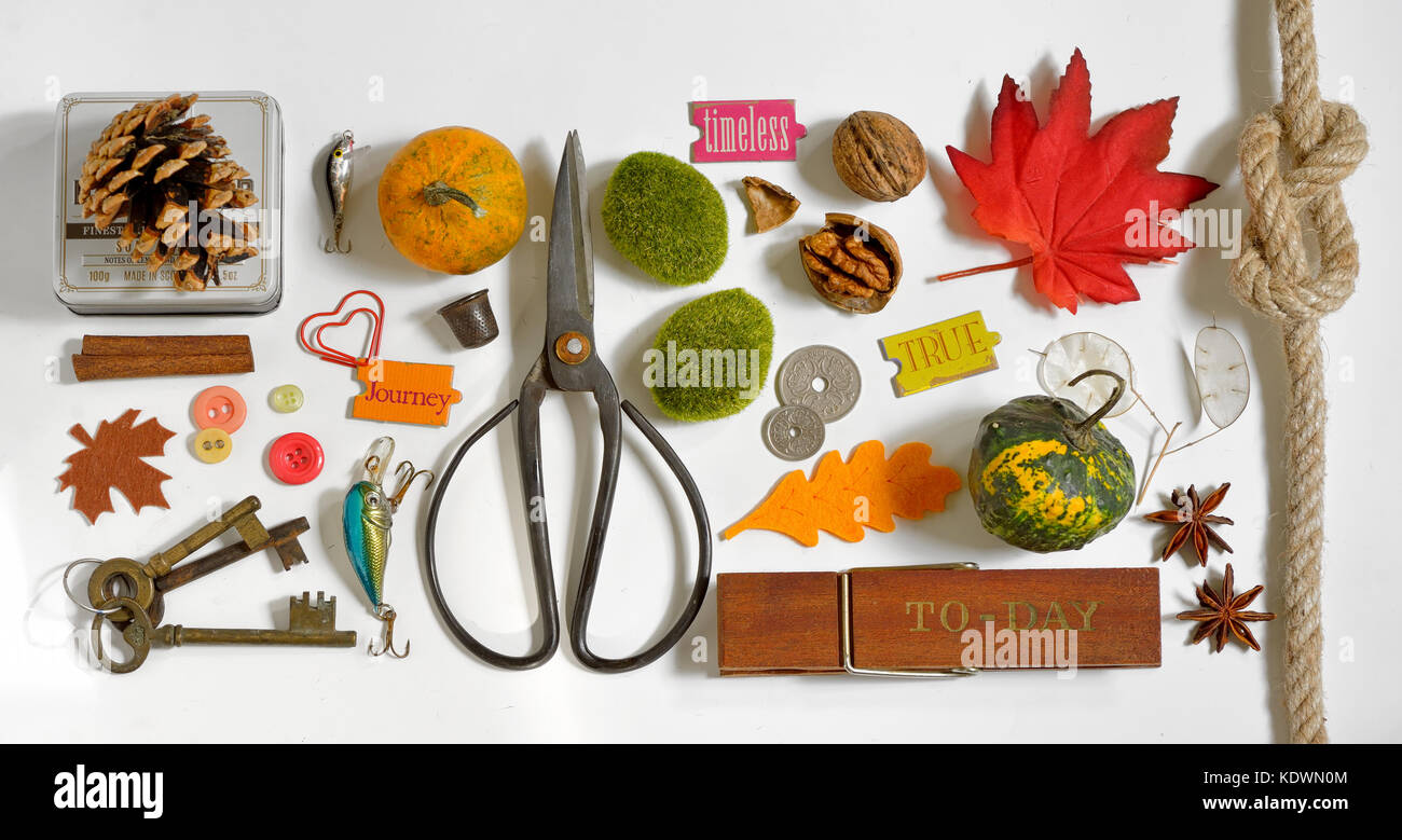 Autumn Collection Mockup objects on white background Stock Photo - Alamy
