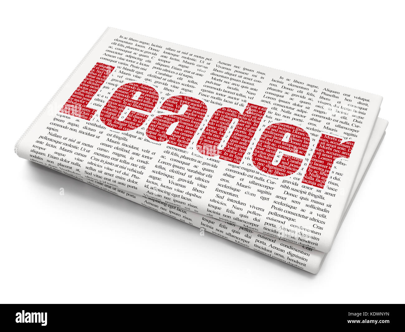 Finance concept: Leader on Newspaper background Stock Photo - Alamy