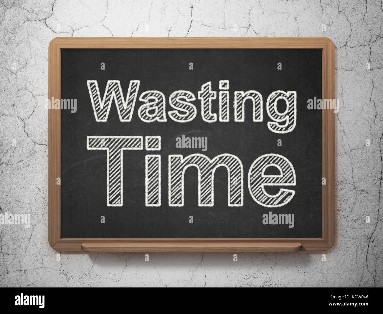 Time concept: Wasting Time on chalkboard background Stock Photo - Alamy