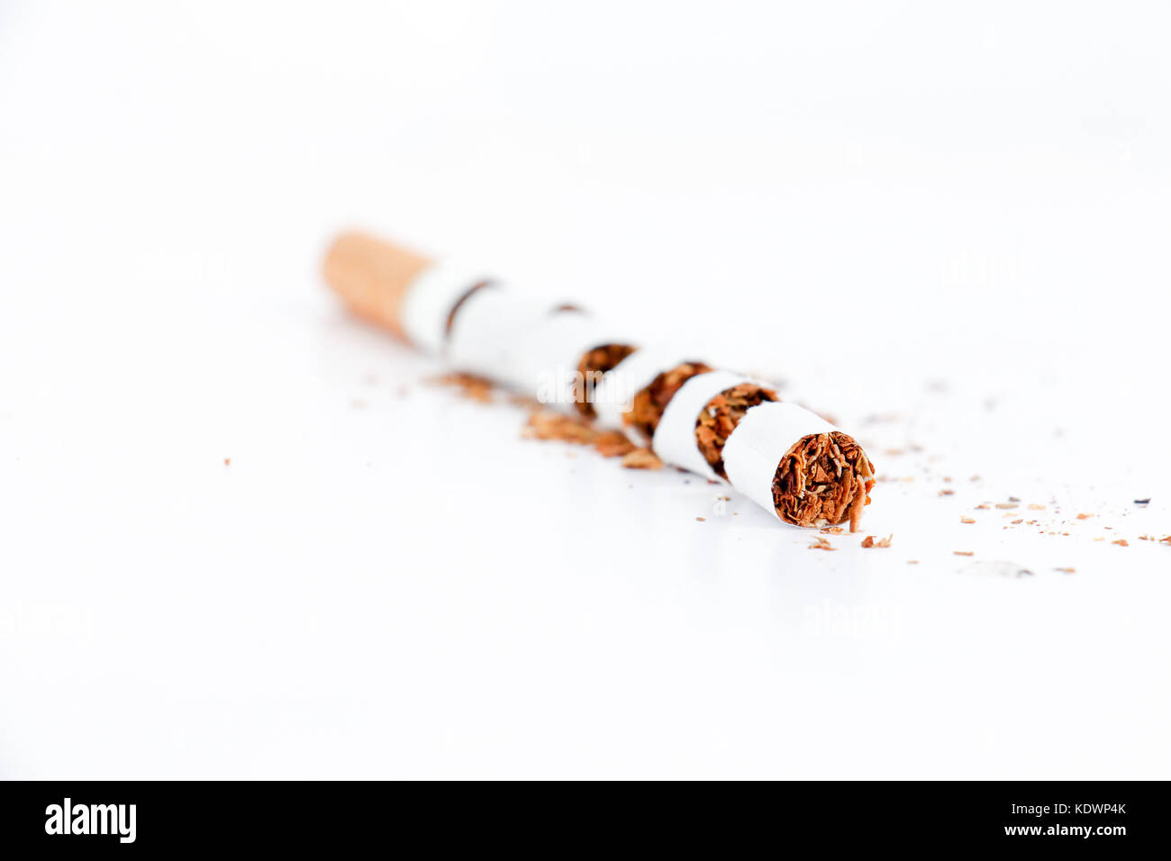 cut Cigarette isolated on a white background,shallow dof Stock Photo ...