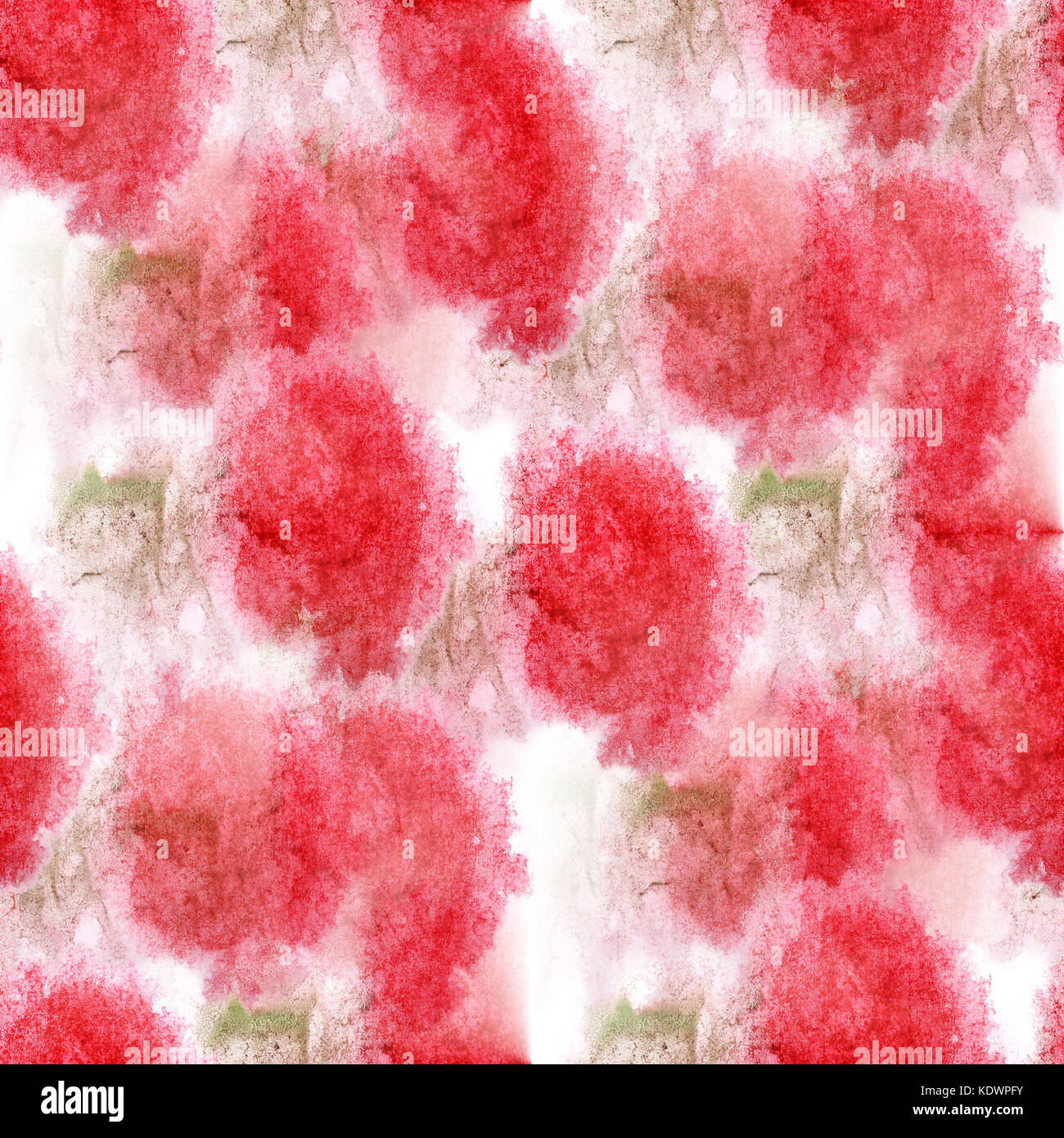 seamless red, green pattern background wallpaper handmade waterc Stock ...