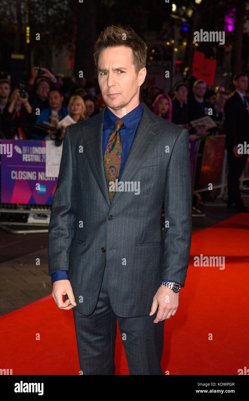 Sam Rockwell attending the premiere of Three Billboards Outside Ebbing ...