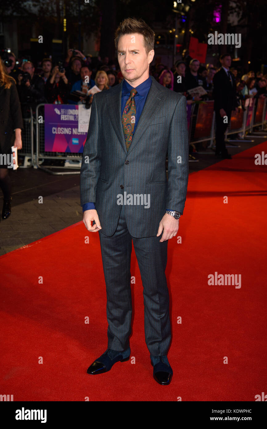 Sam Rockwell attending the premiere of Three Billboards Outside Ebbing ...