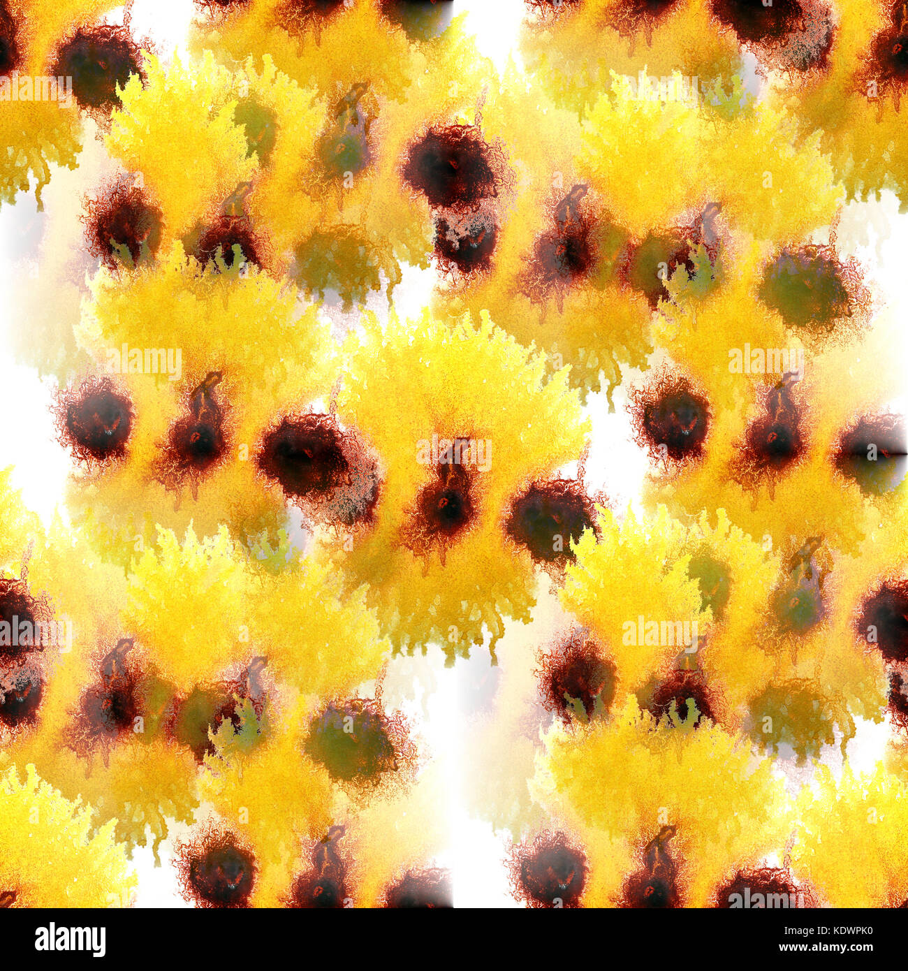seamless yellow cherry watercolor artist Mural wallpaper texture Stock ...
