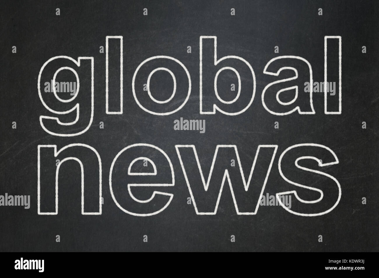News concept: Global News on chalkboard background Stock Photo - Alamy