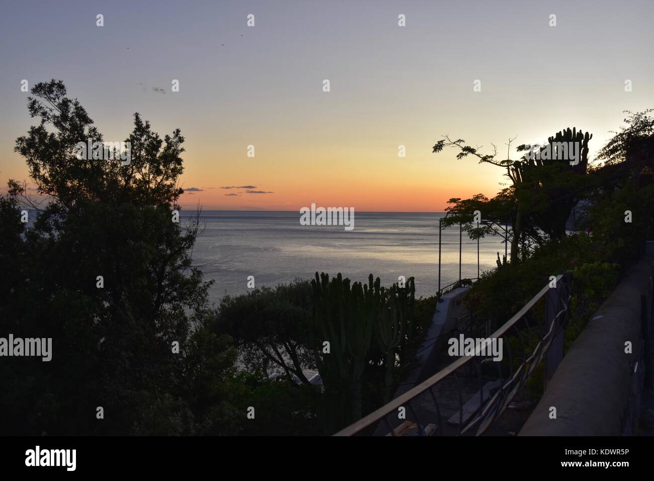 Sunset at Amalfi Coast Stock Photo - Alamy