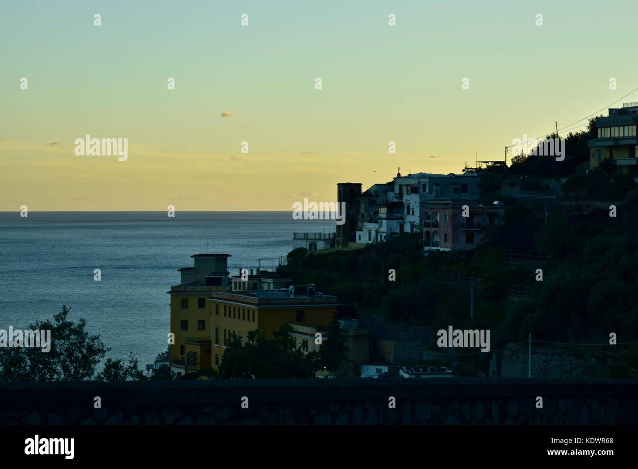 Sunset at Amalfi Coast Stock Photo - Alamy