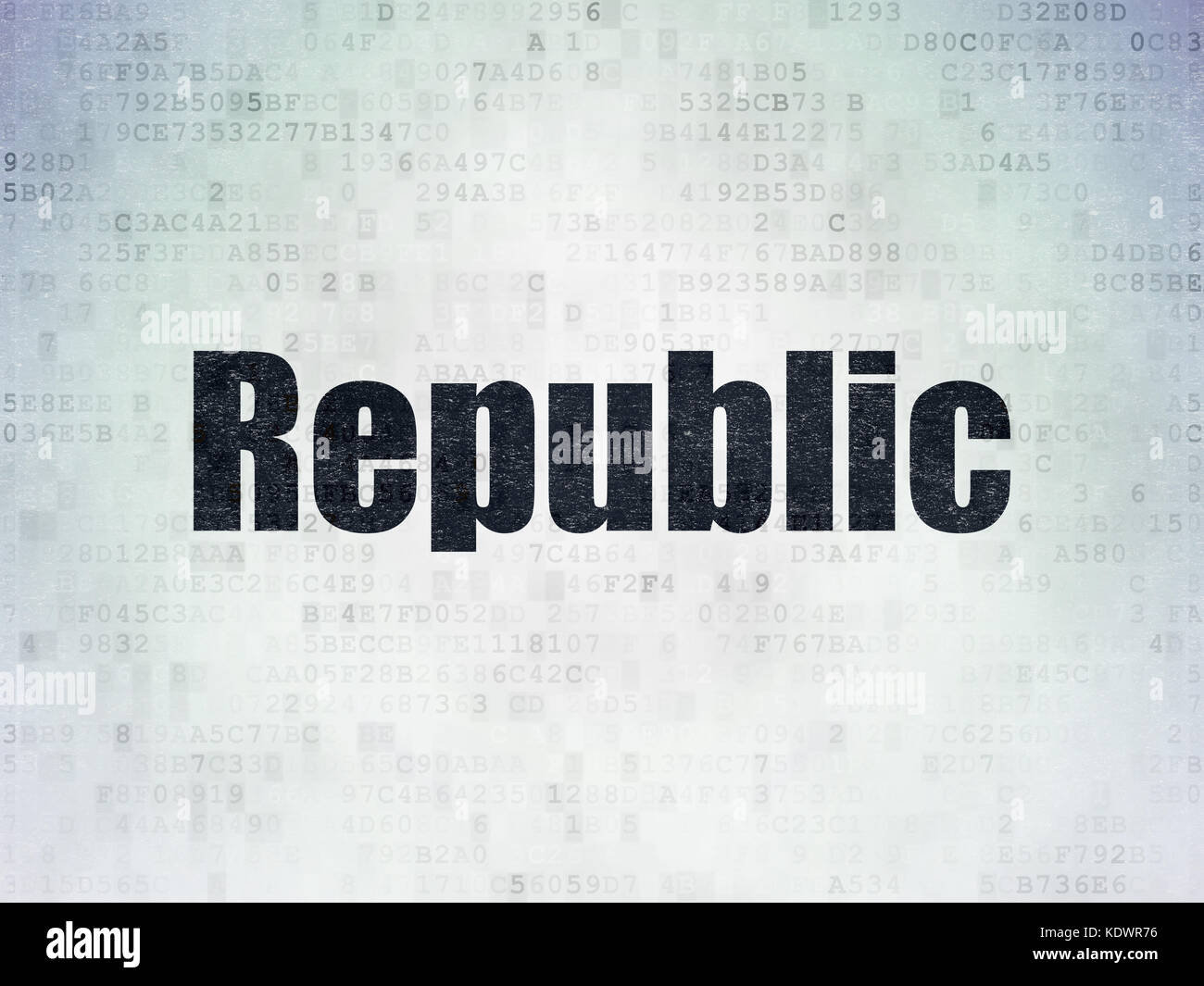 Political concept: Republic on Digital Data Paper background Stock ...