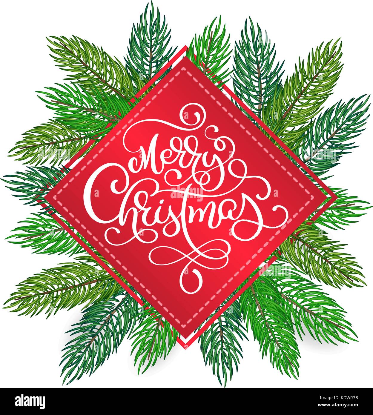 Merry christmas illustration typography Cut Out Stock Images & Pictures ...