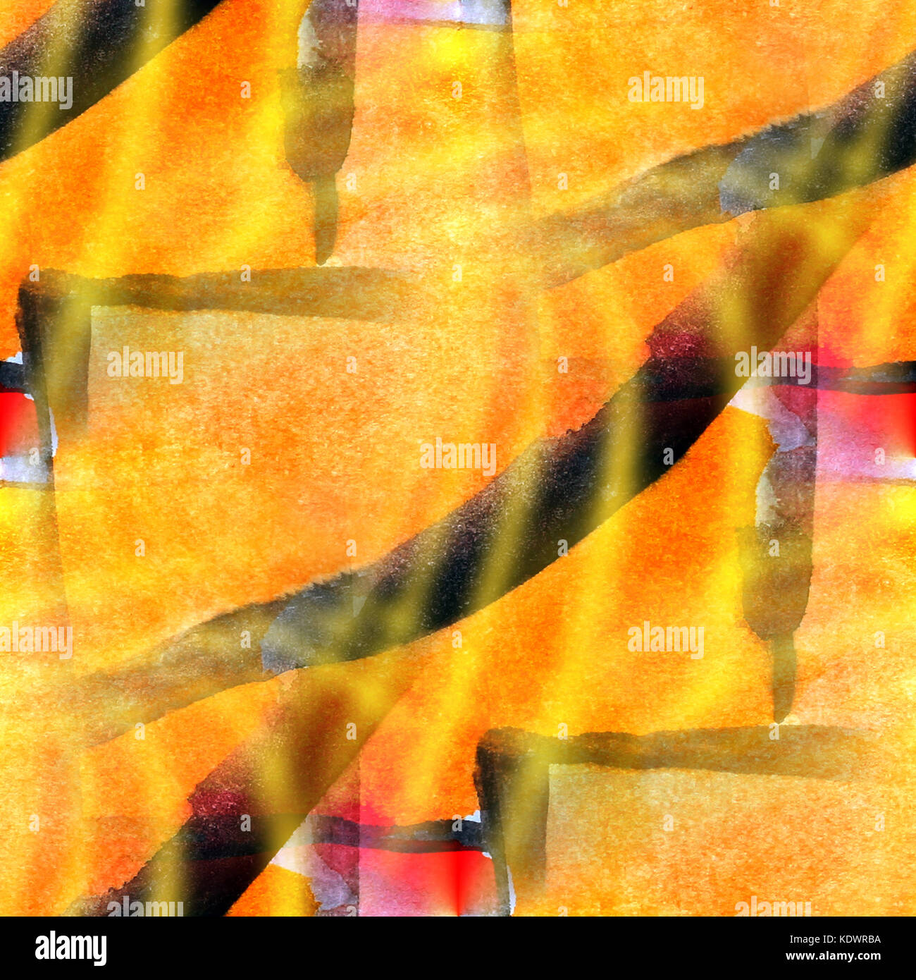 hand abstract brown, cubism watercolor seamless texture hand pai Stock ...