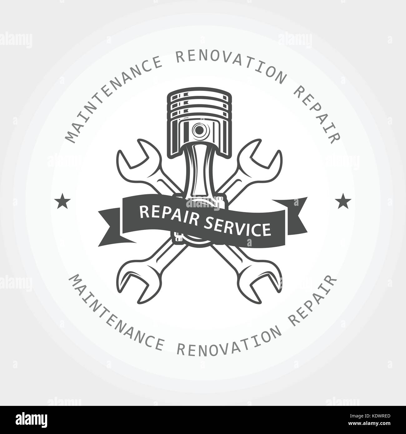 Engine piston wrench sign Stock Vector Images - Alamy