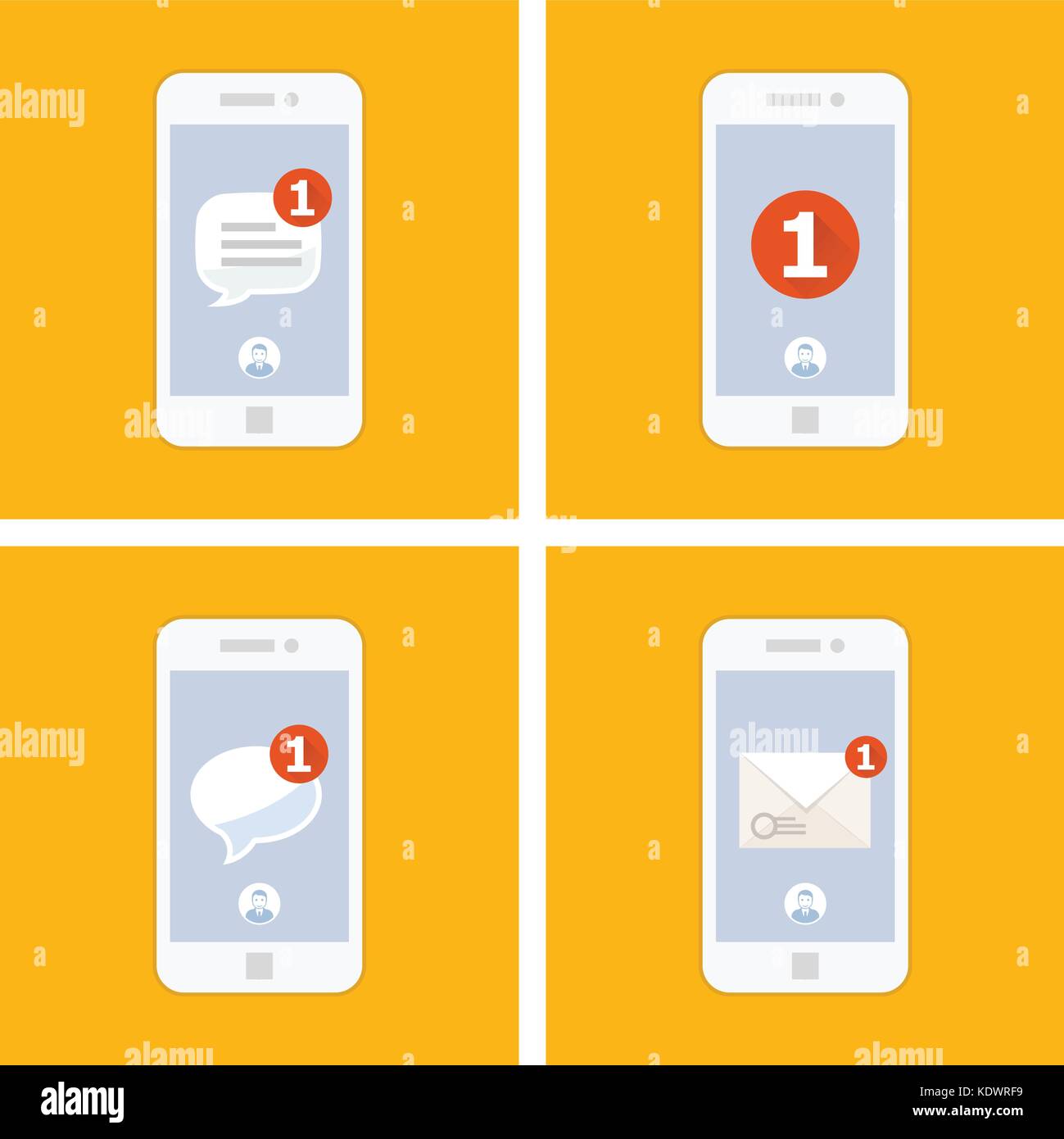 Instant message screen Stock Vector Images - Alamy