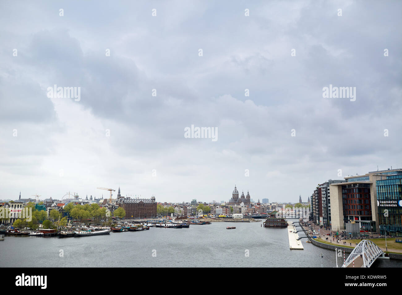 View from the roof of the Nemo Science Museum in Amsterdam Stock Photo ...