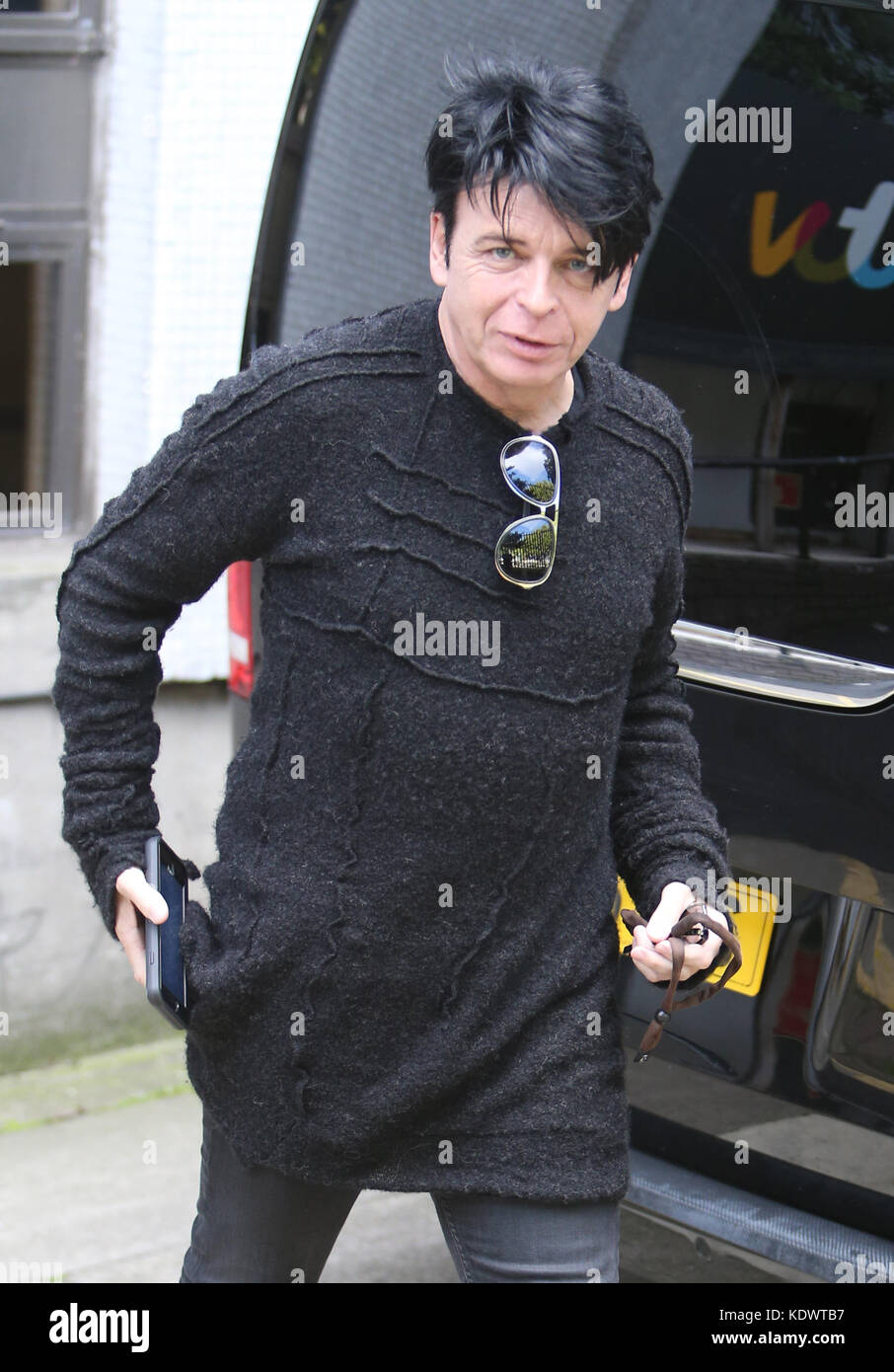 Gary Numan with wife Gemma outside ITV Studios Featuring: Gary Numan ...