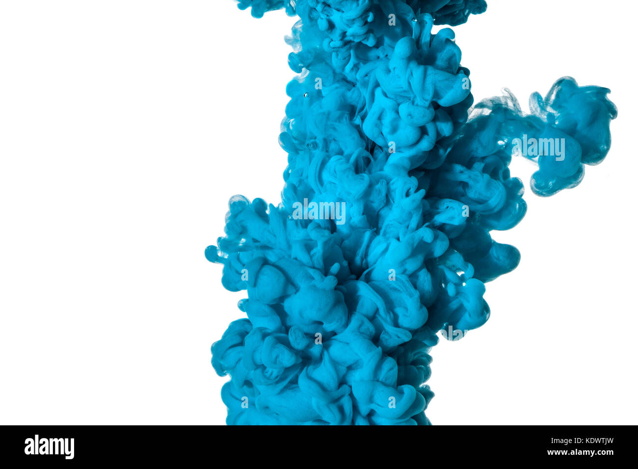 blue color paint in water abstract background Stock Photo - Alamy