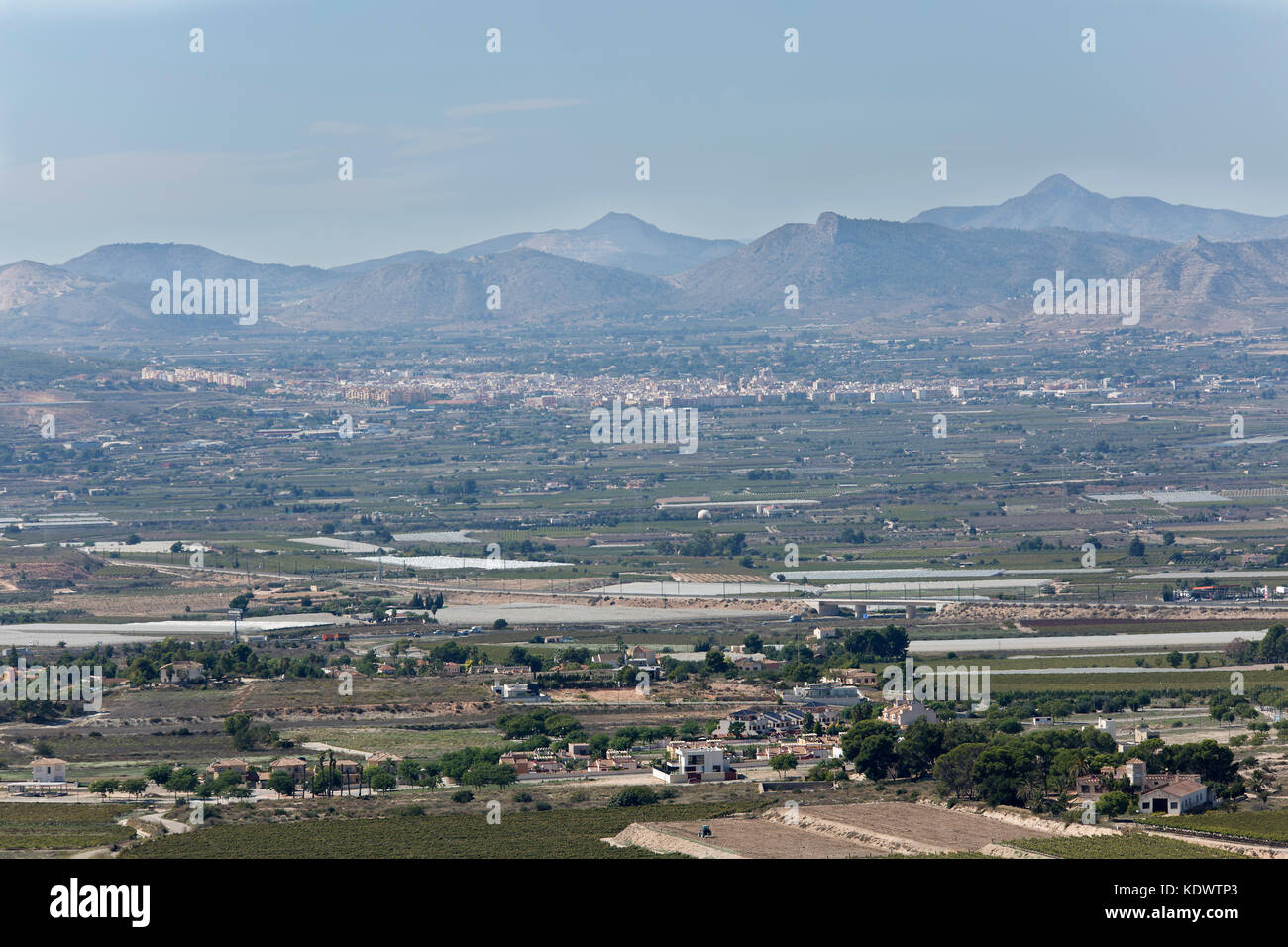 Views of the countryside of Monforte, Aspe and Novelda in the province ...