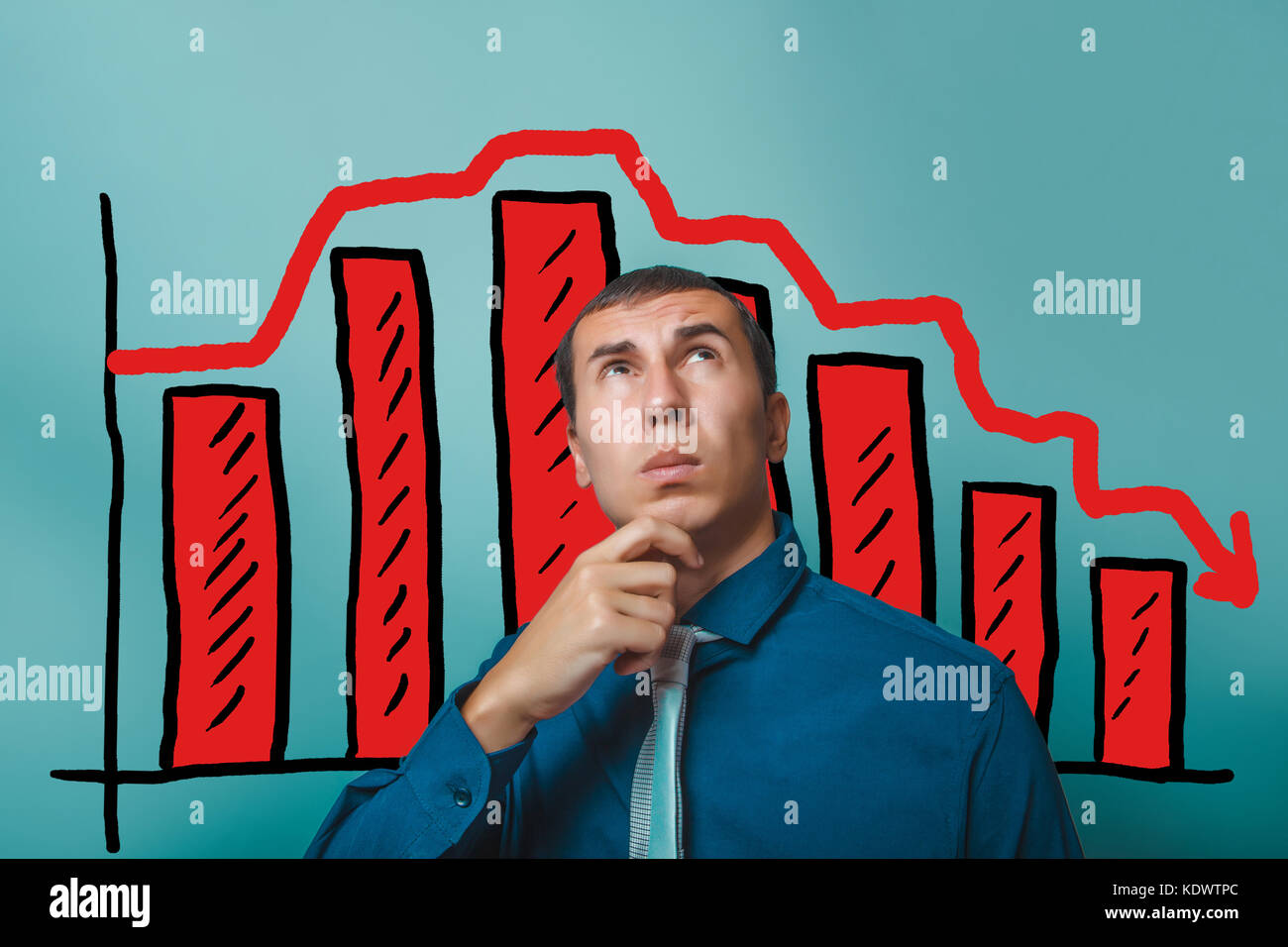 Male from looking up thinking businessman chart crisis decline Stock ... Male from looking up thinking businessman chart crisis decline Stock ...