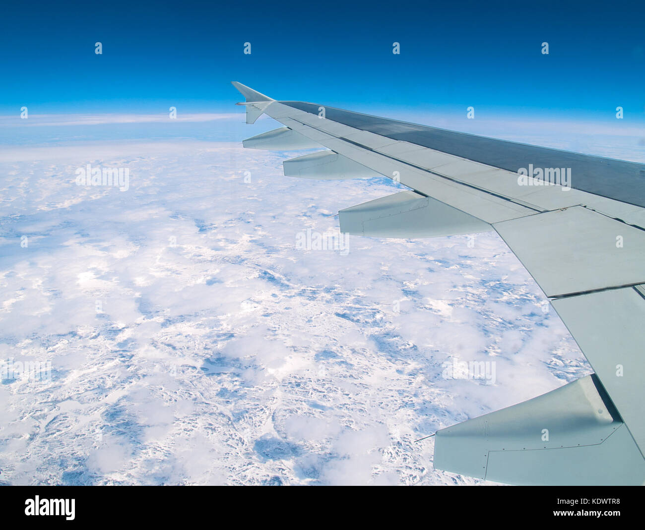 View from Plane over arctic ice Stock Photo - Alamy