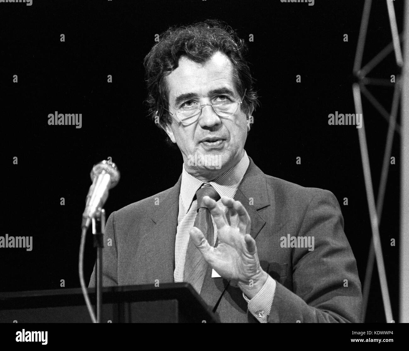 SDP founder member Bill Rodgers speaking during the second phase of the ...