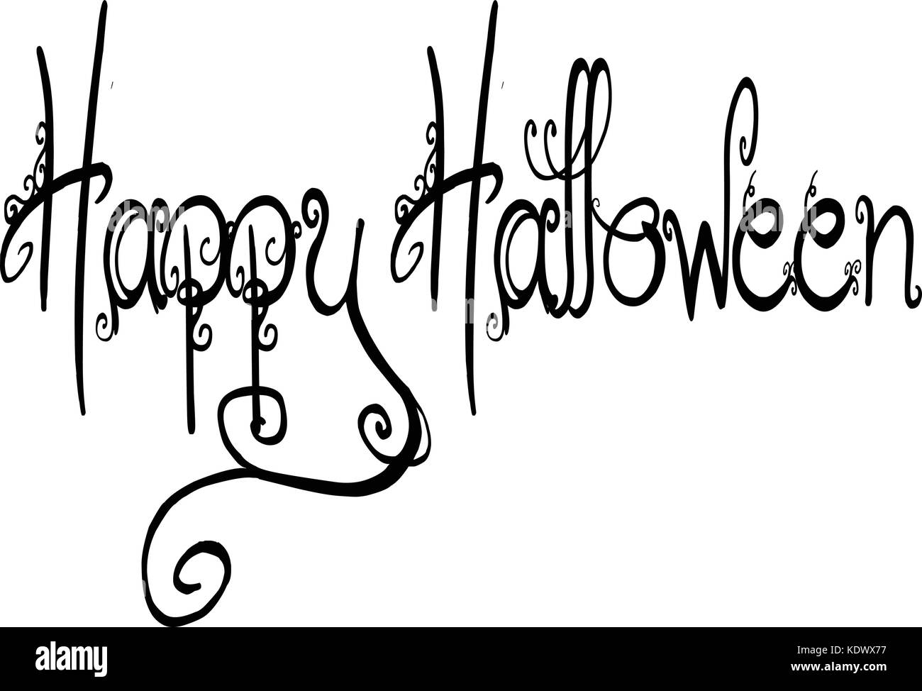 Illustration of Text message 'Happy Halloween' on white background ...