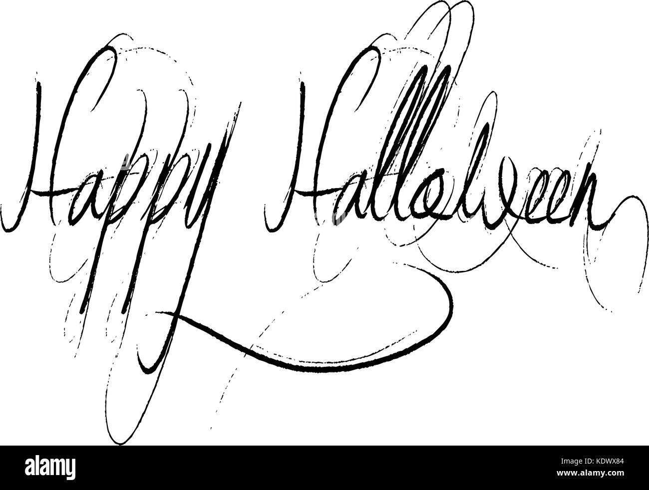 Illustration of Text message 'Happy Halloween' on white background ...