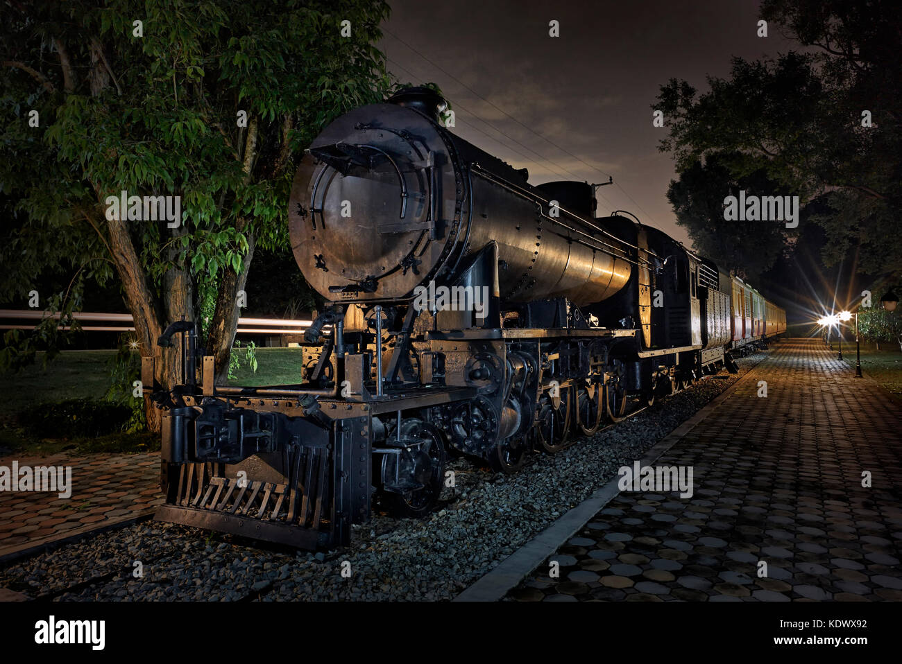 Illuminated steam locomotive hi-res stock photography and images - Alamy