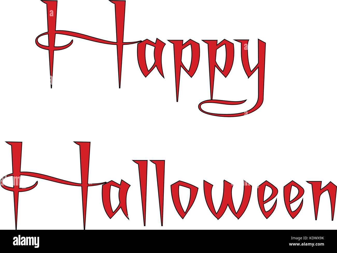 Illustration of Text message 'Happy Halloween' on white background ...