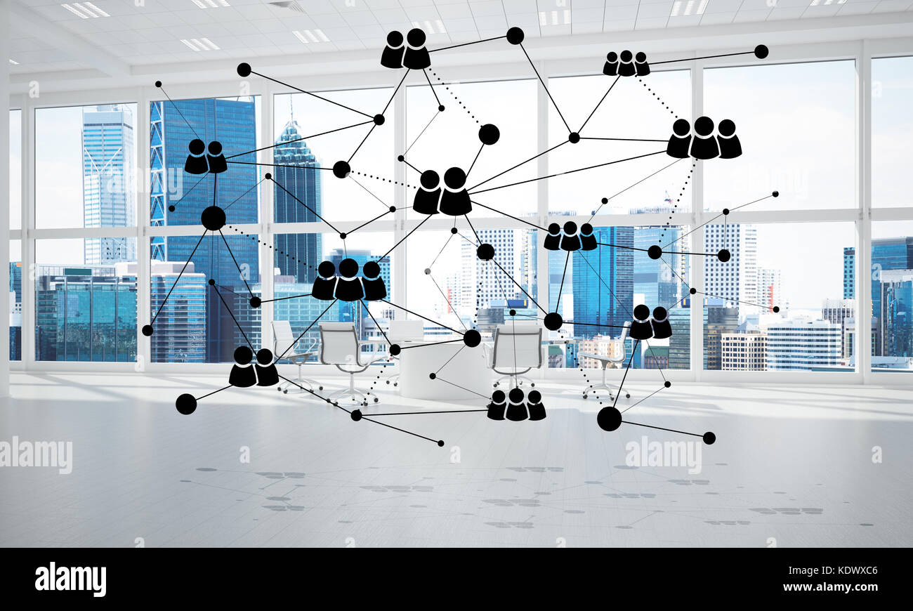 Networking and wireless connection as concept for effective modern ...