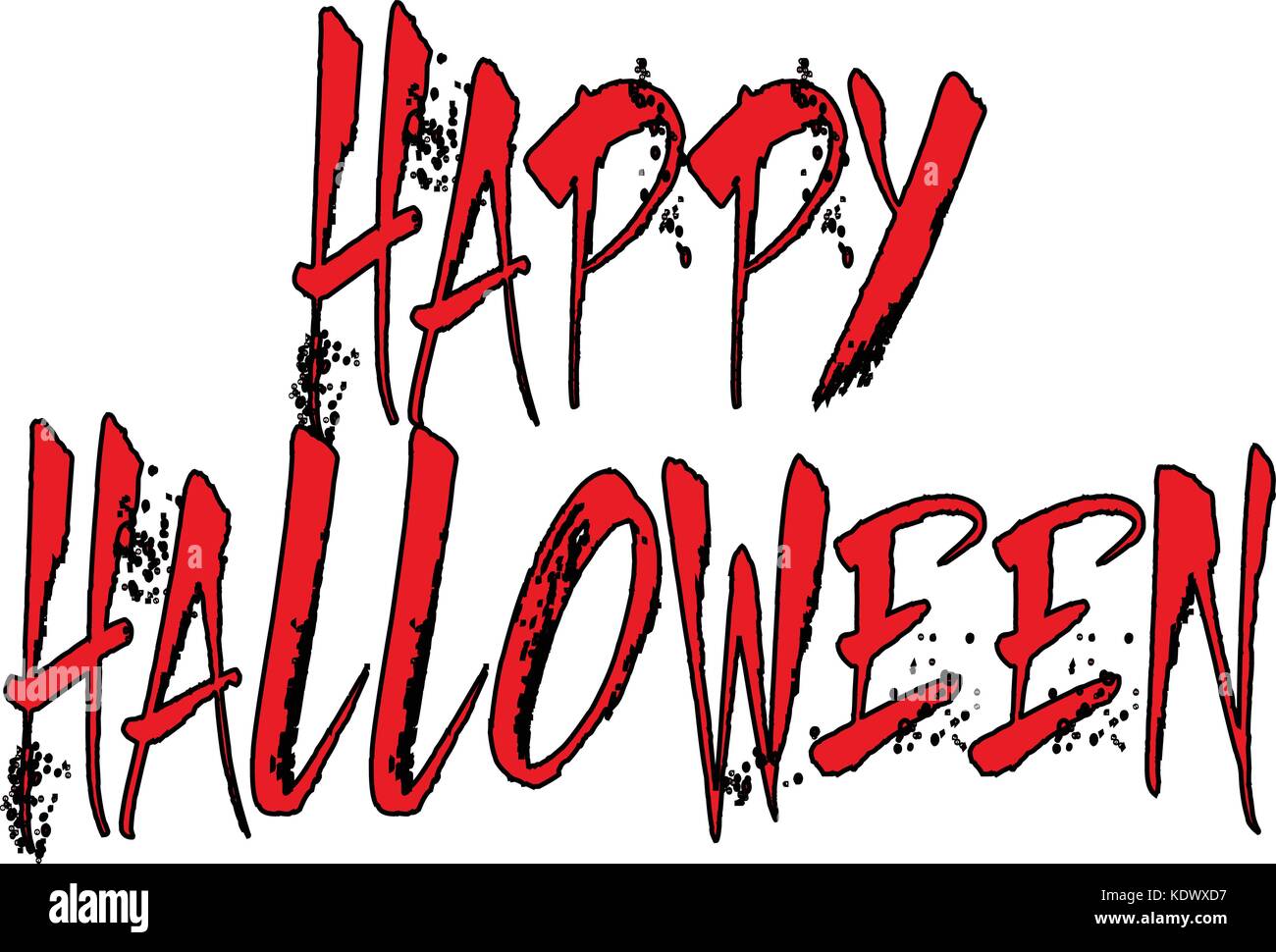 Illustration of Text message 'Happy Halloween' on white background ...