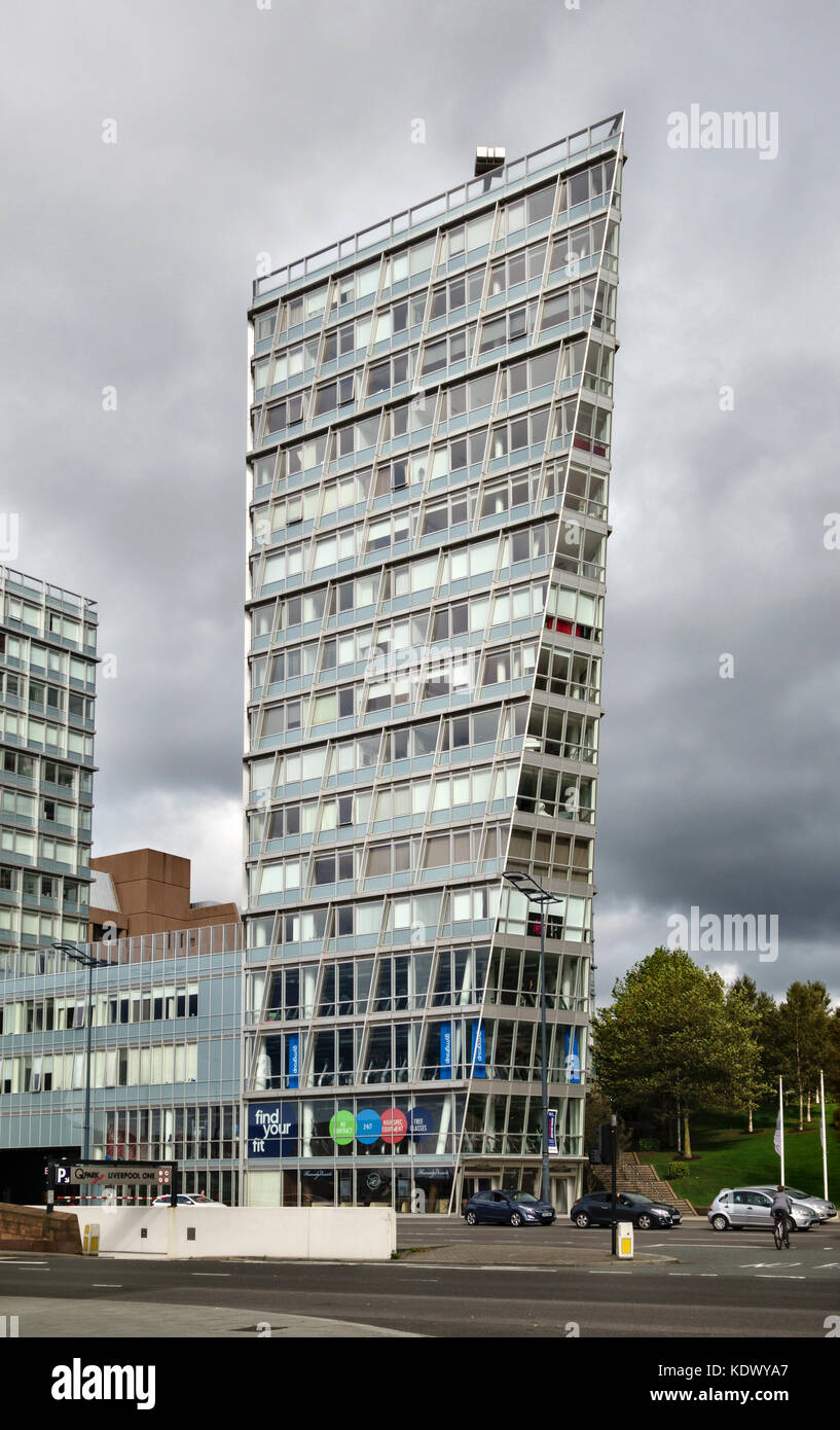 Liverpool, UK. One Park West, designed by César Pelli, opened in 2008 ...
