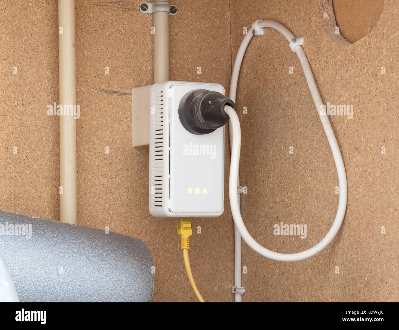 Powerline network adaper plugged into a wall socket - The Netherlands ...